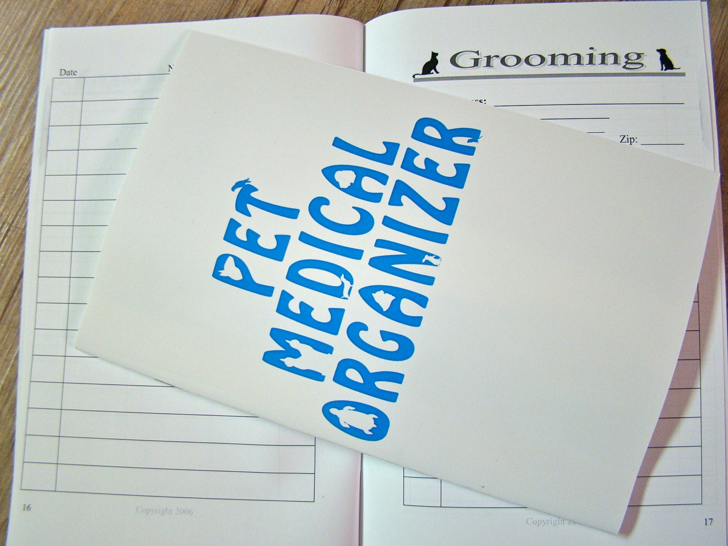 BOOK Pet Medical Organizer 20 Page - Pet Health Records - Pet Medical ...