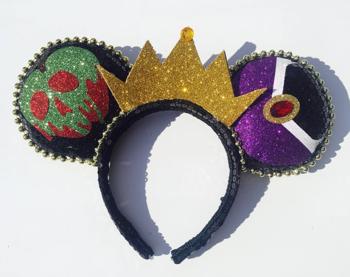 Evil Queen, Evil Queen Ears, Mouse Ears, Minnie Ears, Mickey Ears, - Etsy