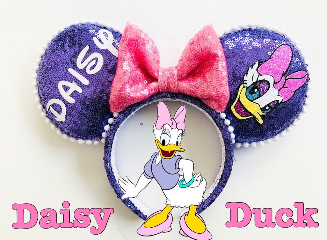 Daisy Duck, Daisy Mickey Duck Ears , Mouse Ears , Minnie Ears, - Etsy