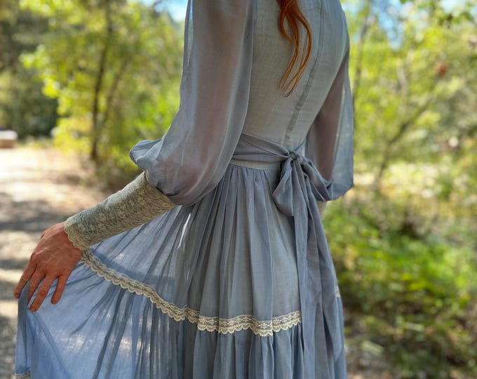 Gunne Sax Powder Blue Dress W/ Joseph Magnin Tag - Gunne Size 9 - Etsy