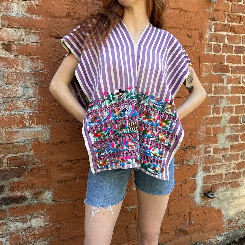 Huipil Poncho - Etsy