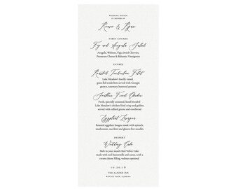 Adler: Printable 4x9 Wedding Program Template Calligraphy | Etsy