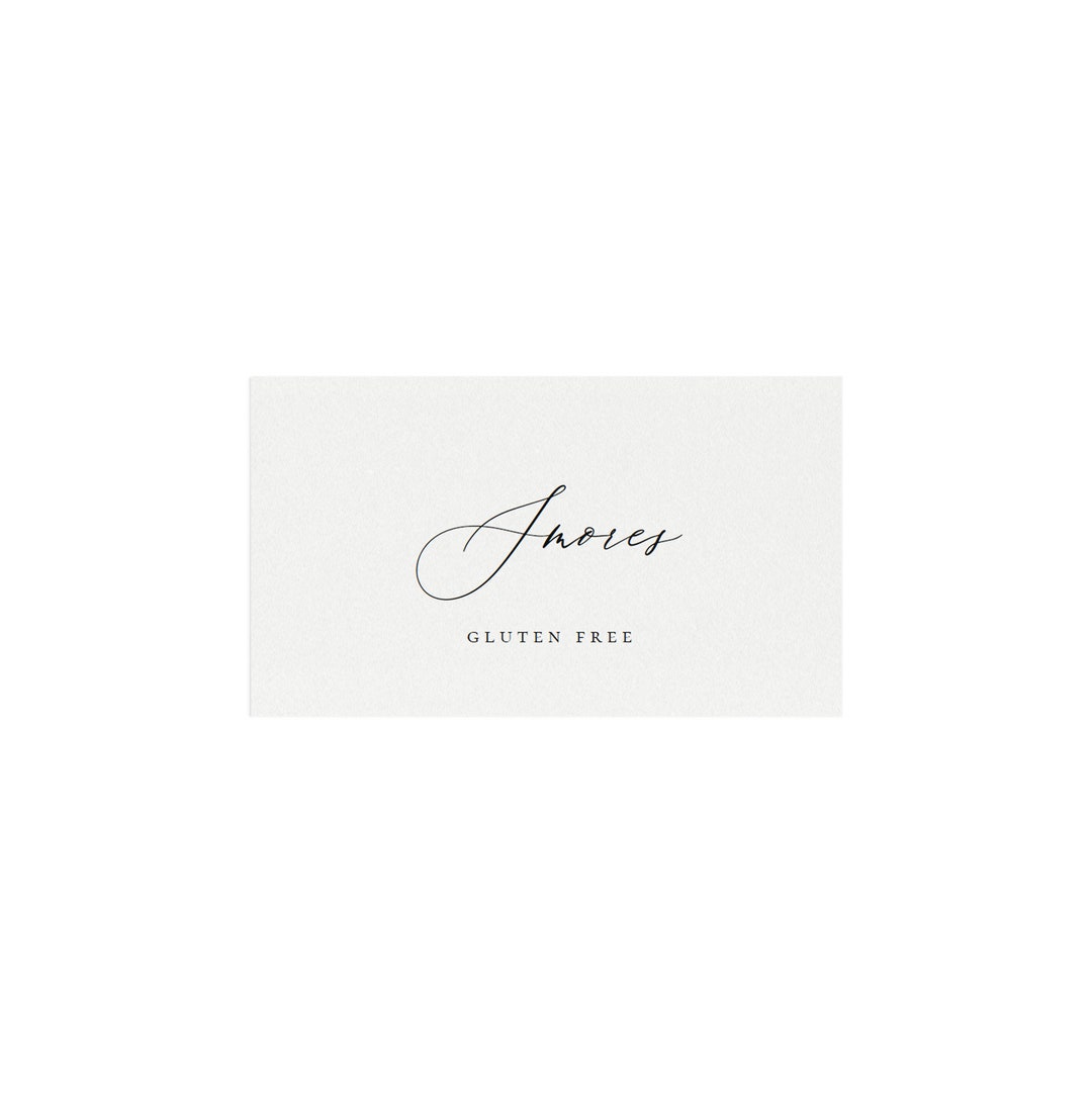 Adler Buffet Tent Card Template AVERY 5302 Calligraphy 3 5x2 Etsy