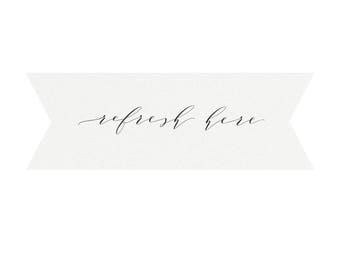 Printable 8x24 Cornhole Banner Reception Sign Calligraphy | Etsy