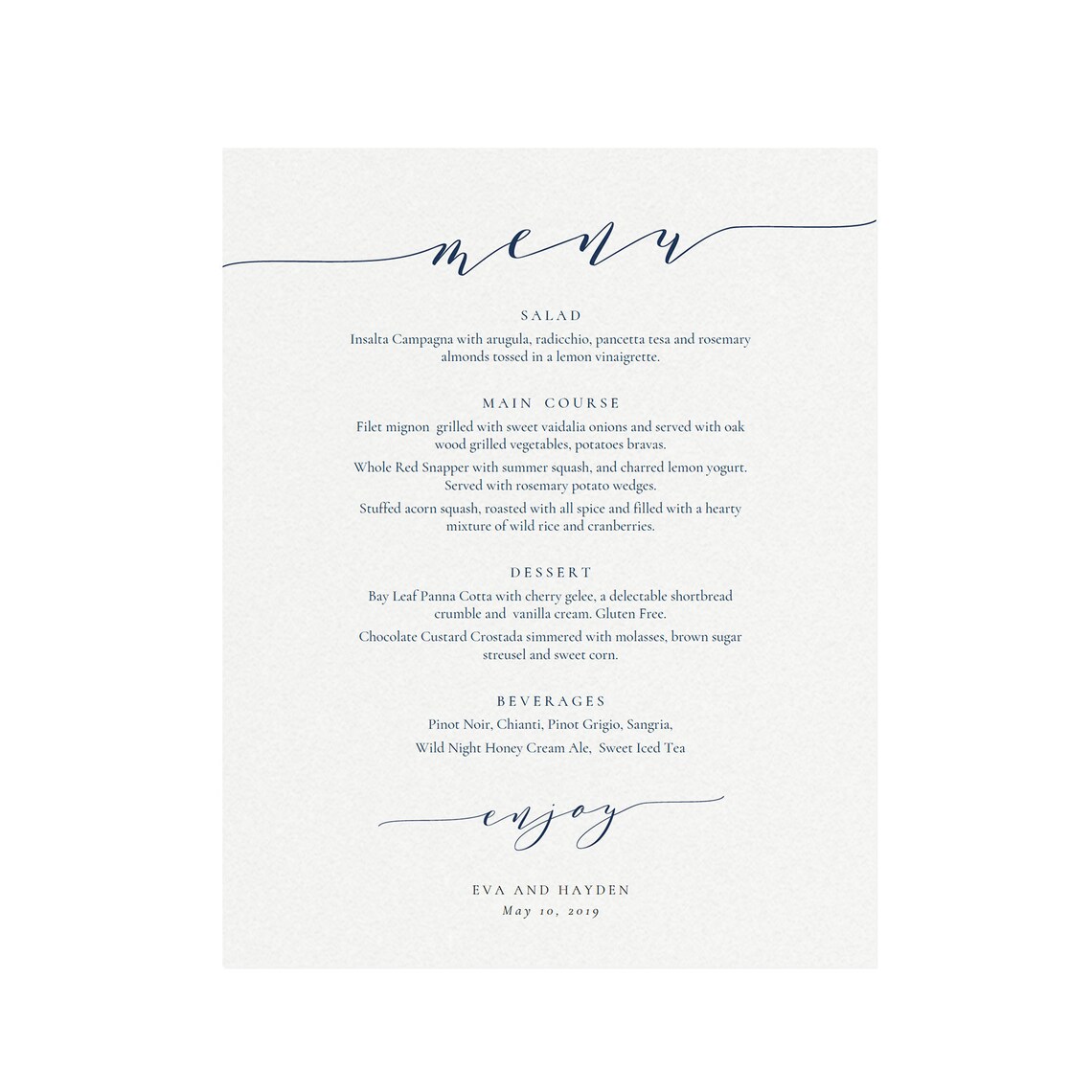 Melia: Buffet Dinner Menu Poster Template 16x20 Printable Sign | Etsy