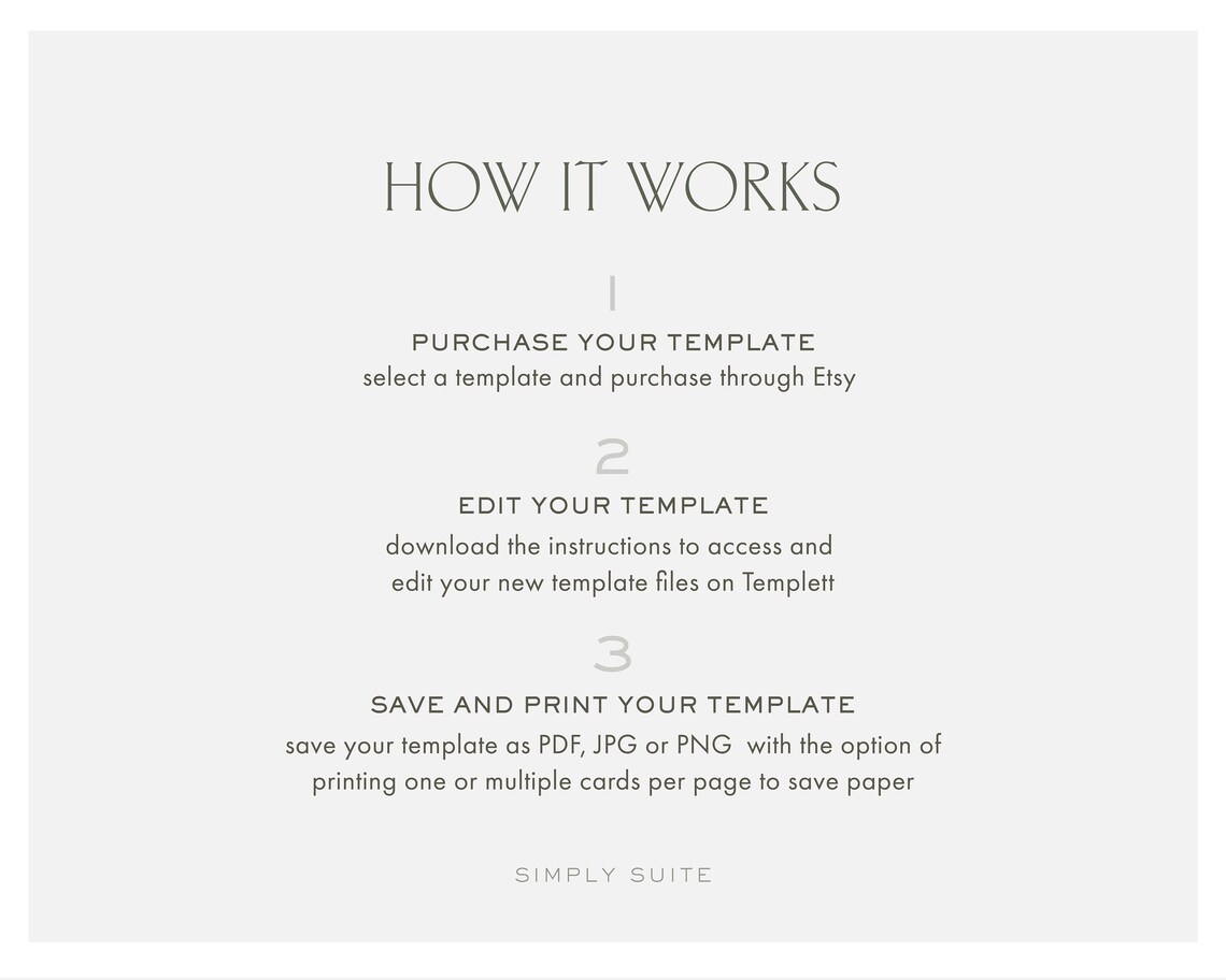 Adler: Printable 4x9 Wedding Program Template Calligraphy | Etsy