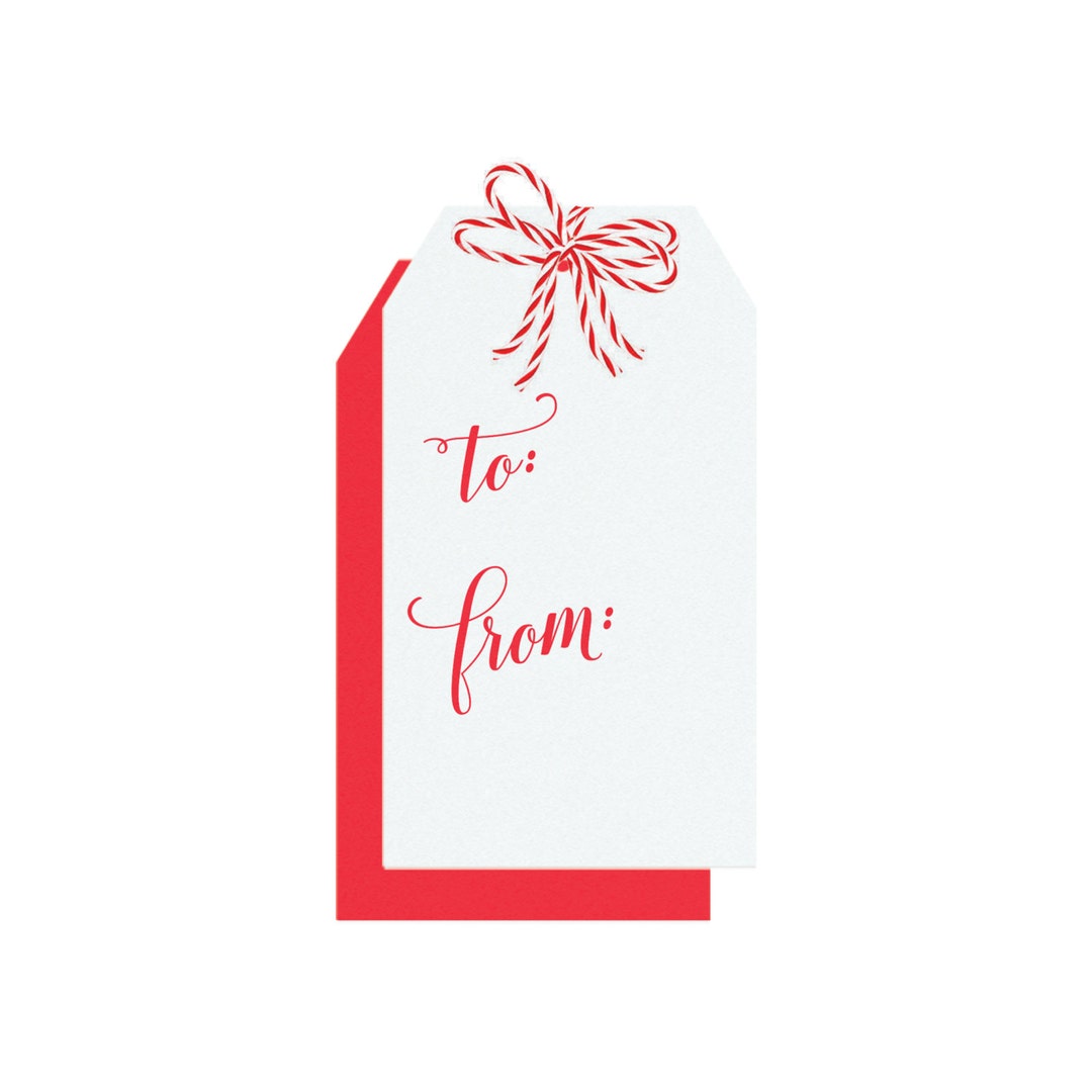 To/from Printable Gift Tag, Present Tag, Gift Bag Tag, Holiday Gift ...