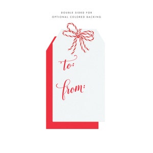To/from Printable Gift Tag, Present Tag, Gift Bag Tag, Holiday Gift ...