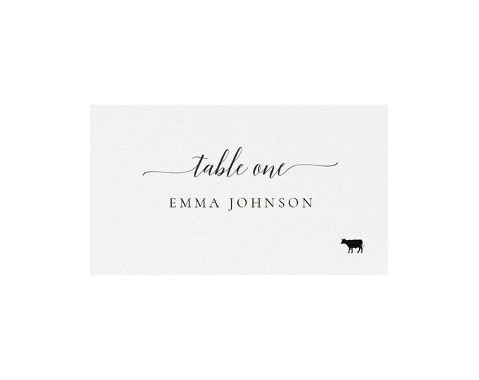 Adel: 3.5x2 Escort Card Template With Meal Icons, up to 30 Tables ...