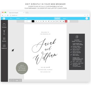 Adler: Welcome Sign Poster Template Printable Welcome to Our Wedding ...