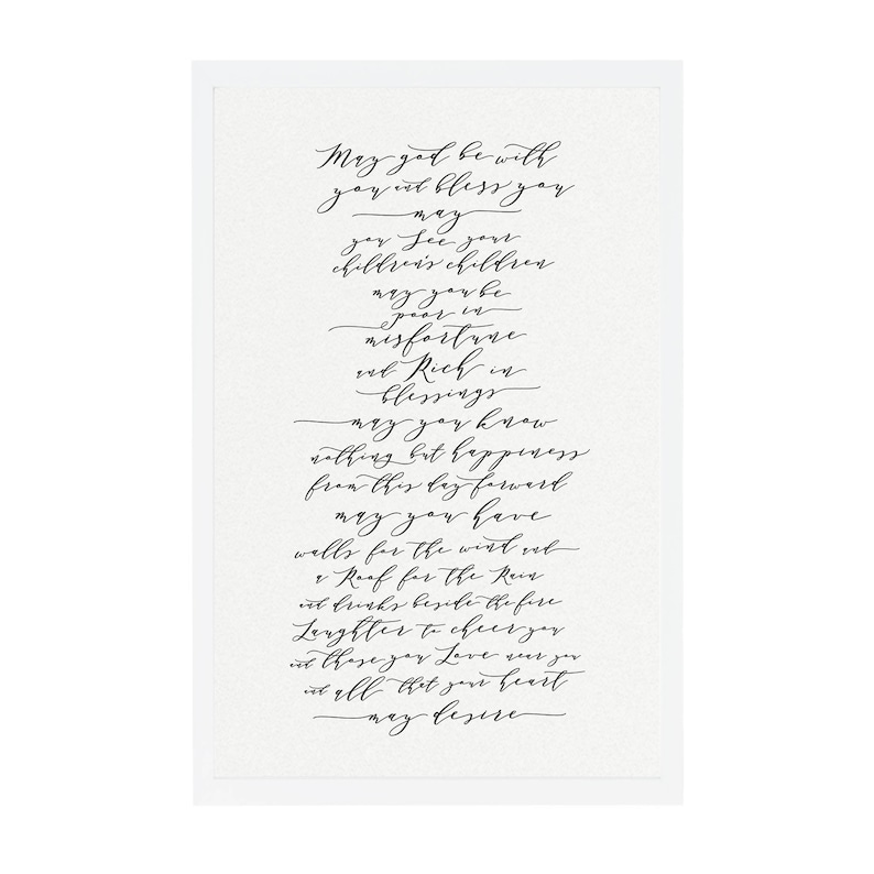 Melia: 11x17 Printable Wedding Blessing Calligraphy Wall Art - Etsy