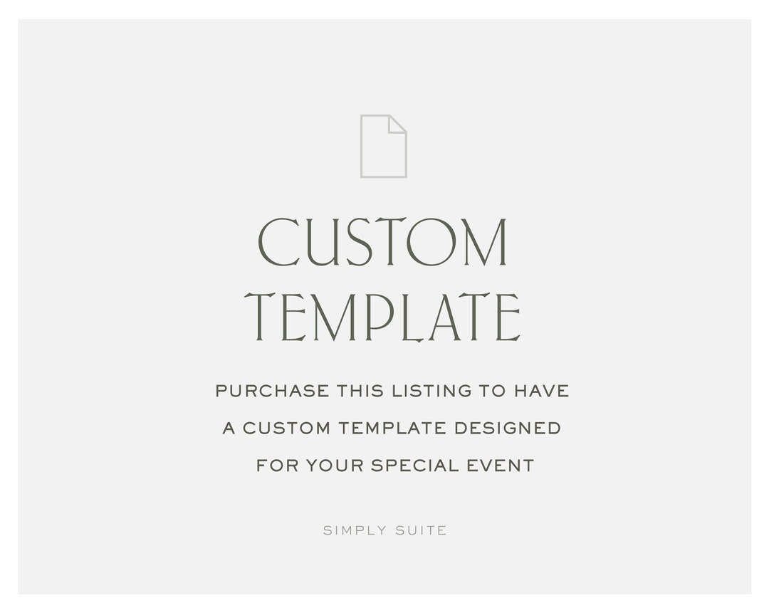 Custom Template Design - Etsy