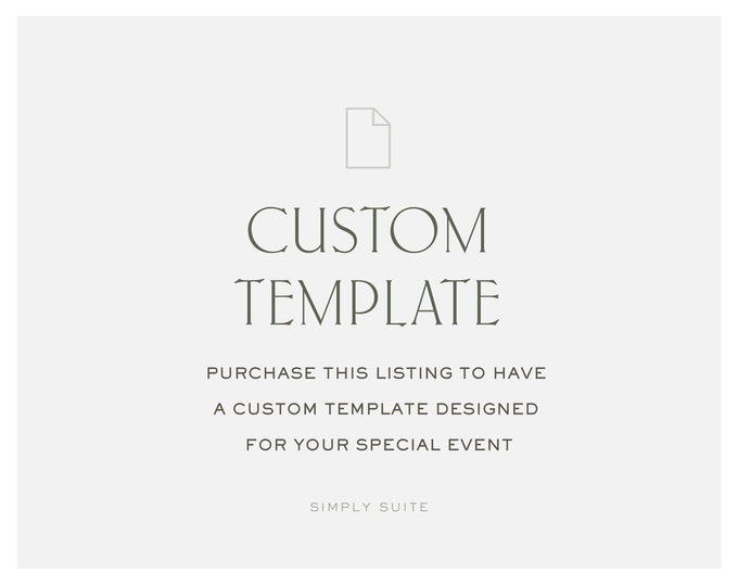 Custom Template Design - Etsy