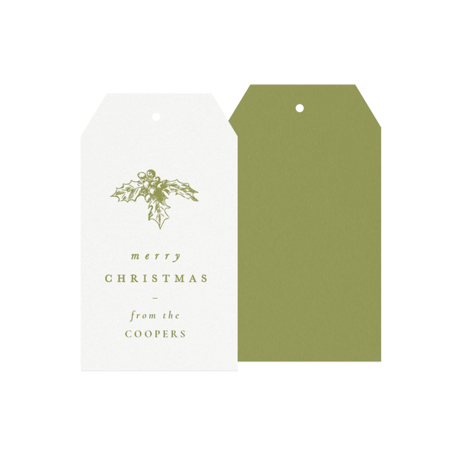 Printable Holly Gift Tag Template Classic Christmas Editable - Etsy