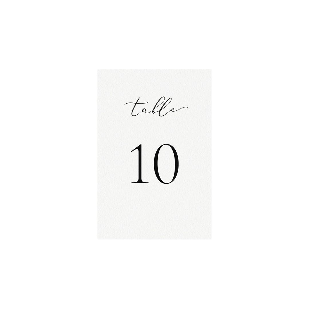 Reese: 4x6 Printable Numerical Table Number Template, Hand Drawn ...