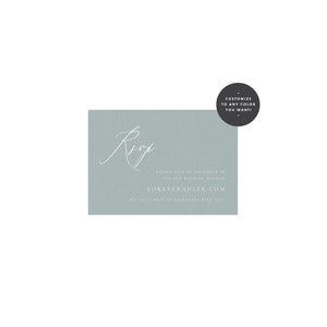 Adler: Wedding Website RSVP Card Template, 3.5x5, 100% Editable ...
