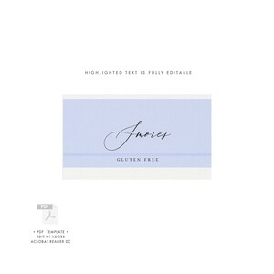 Adler: Buffet Tent Card Template AVERY 5302 Calligraphy 3.5x2 - Etsy