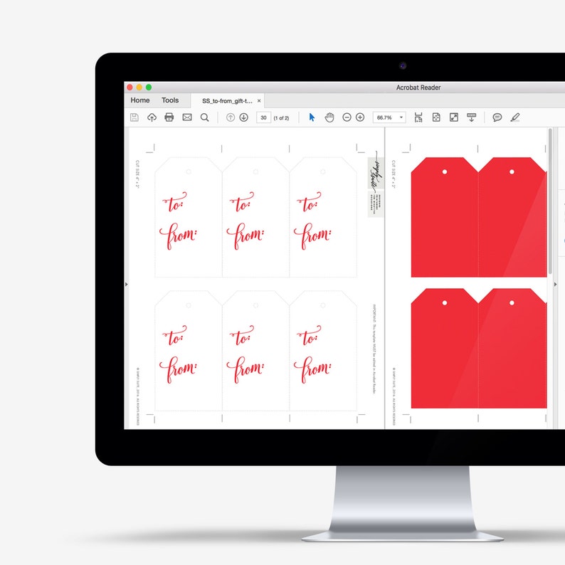 To/from Printable Gift Tag Present Tag Gift Bag Tag Holiday | Etsy