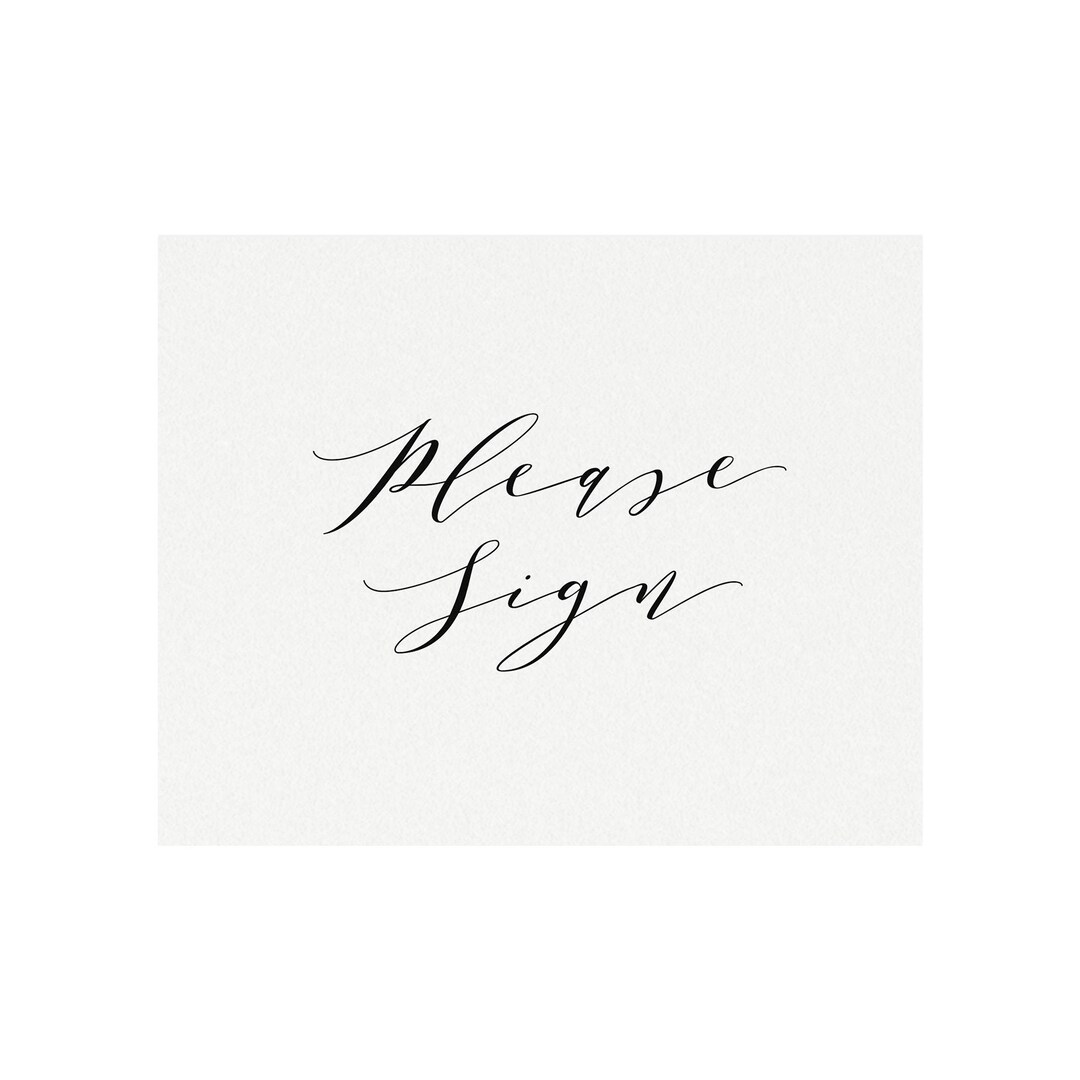 Melia: Printable 8x10 Please Sign Printable Calligraphy Sign, Guest ...