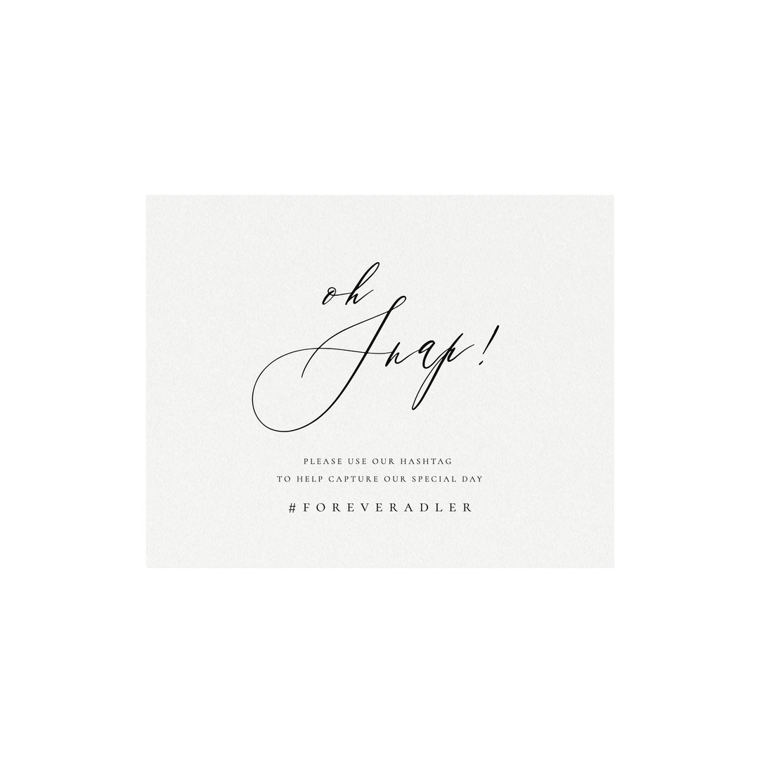 Adler: Oh Snap Social Media Sign Template, FLAT and FOLDED, Calligraphy ...