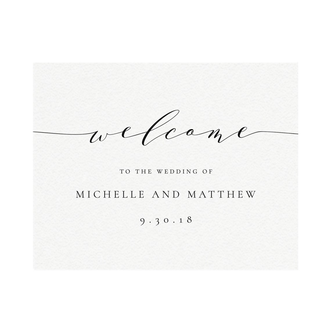 Calligraphy Wedding Welcome Sign Template: Melia, Printable (digital ...