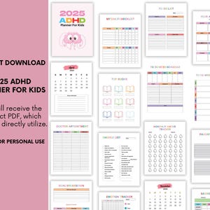 2025 Kids ADHD Planner ADHD Planner, Mental Health Planner, Printable ...