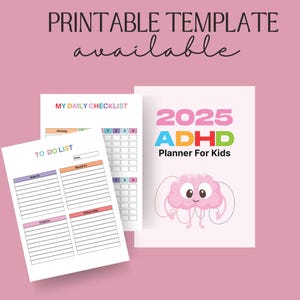 2025 Kids ADHD Planner ADHD Planner, Mental Health Planner, Printable ...