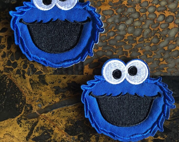 10 PACK Cookie Monster Sesame Street Iron-on Sew-on Embroidered Patch 2 ...