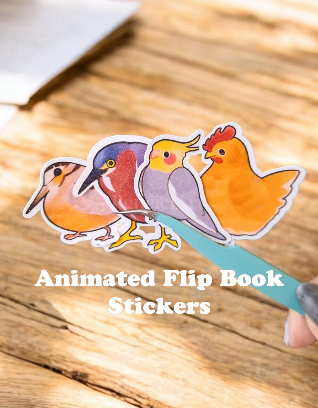Animated Flip Book Bird Sticker Set Pack | Cute Fidget Toy Fun for Kids ...