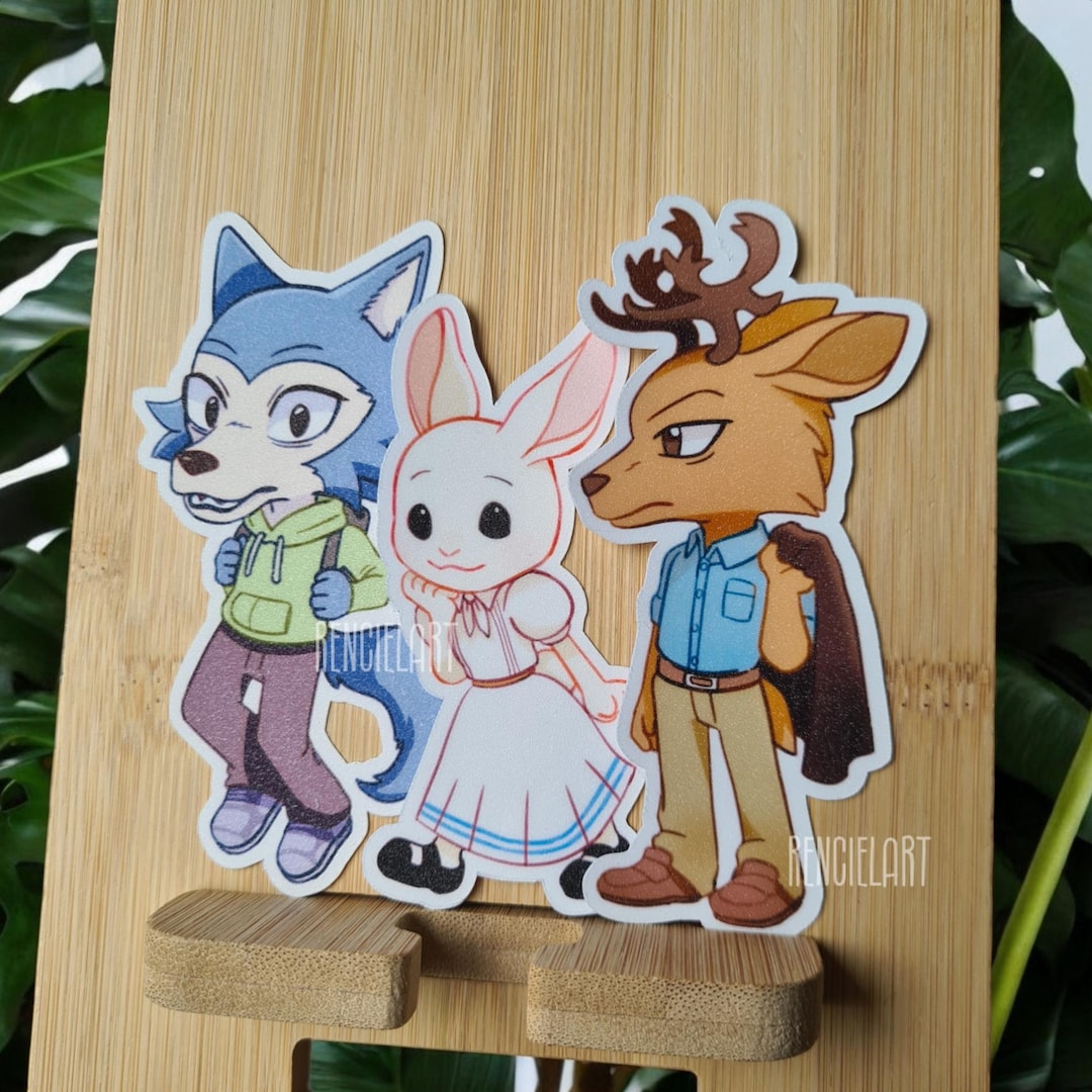 Beastars Chibi Stickers: Legoshi Haru Louis | Cute Anime Decals for ...