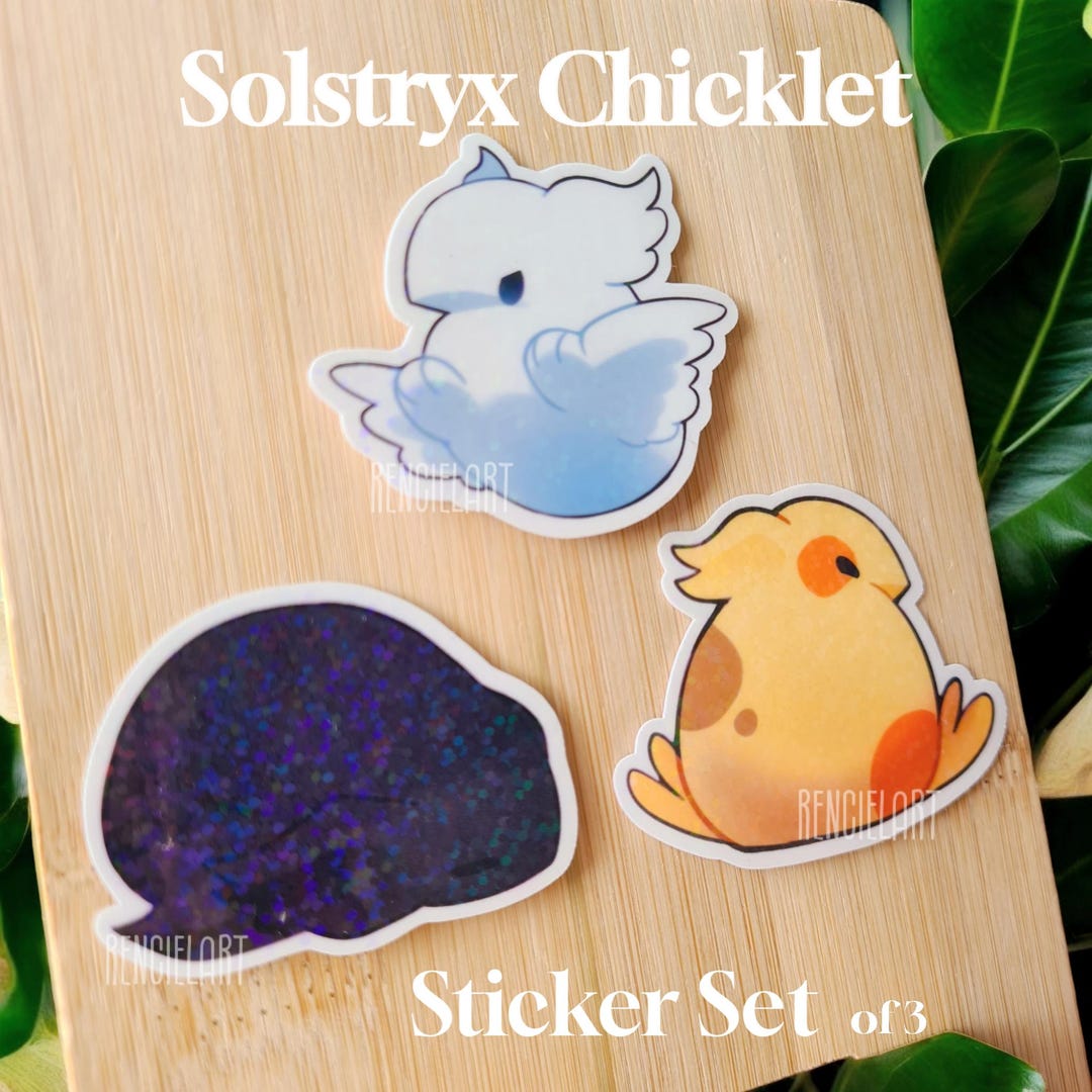 Solstryx Chicklet Sticker Set | Cute Fantasy Bird Decals for Laptops ...