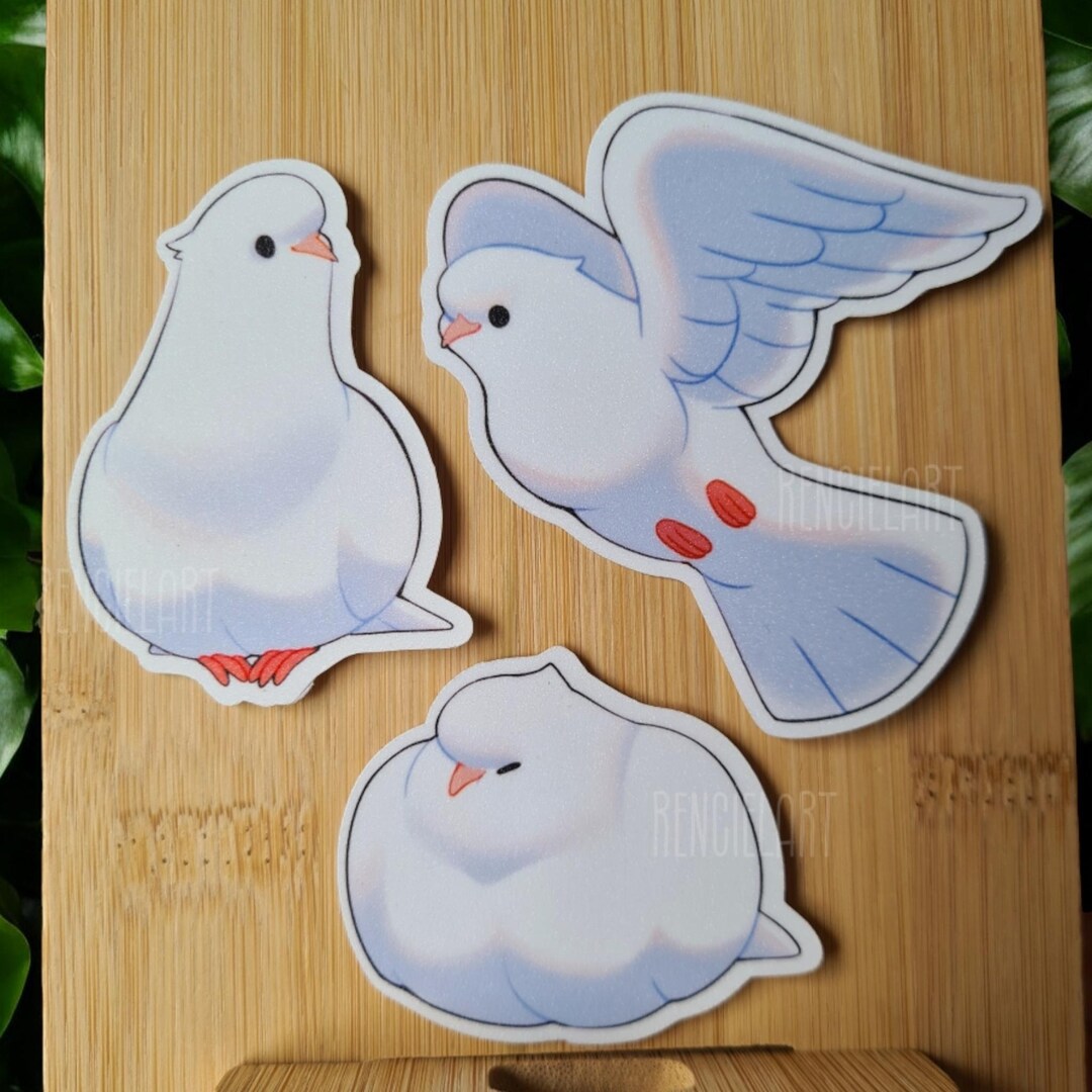 Sweet Dove Stickers Set | Cute Bird Decals for Laptops & Water Bottles ...