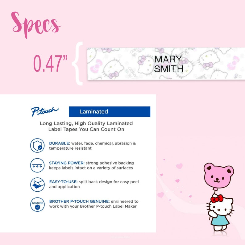 Hello Kitty Personalized Label Waterproof Name Sticker Label Gift Label ...