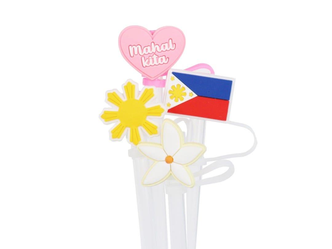 Filipino Pinoy Philippines Straw Topper Covers Flag Mahal Kita ...