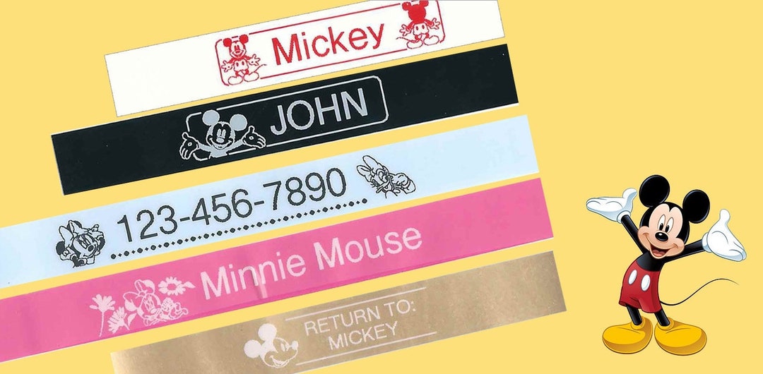 Mickey Mouse Disney Personalized Label Waterproof Name Sticker Label ...