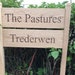 Wide Oak Freestanding Sign, Double Ladder Double Sided Solid Oak Sign ...