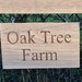 OAK Hanging Sign Personalised Solid Oak Swing Sign Custom Size Hanging ...
