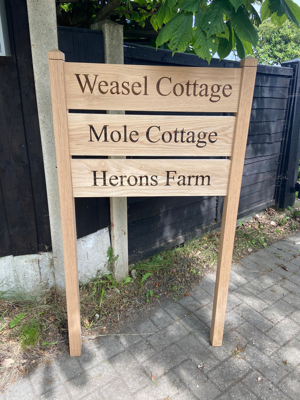 Solid Oak Custom Ladder Entrance Sign - Etsy