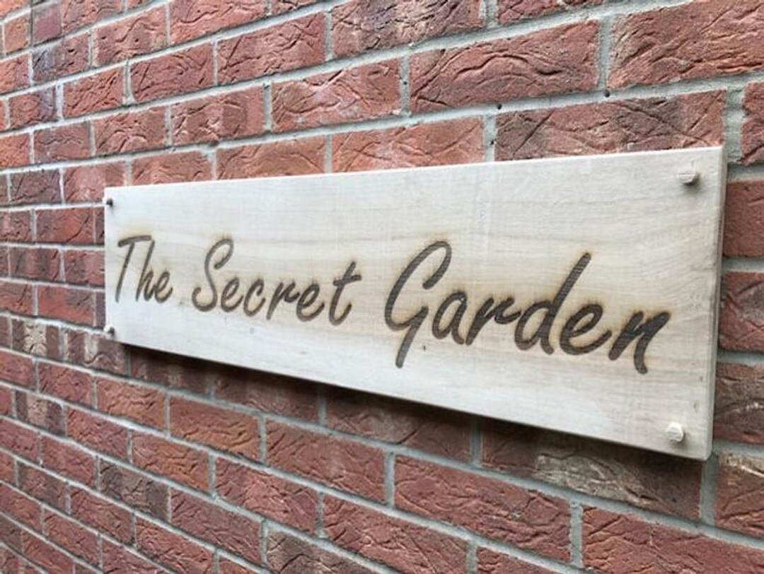 Large Oak House Sign Plaque, Solid Oak Hardwood Sign, Modern Oak ...