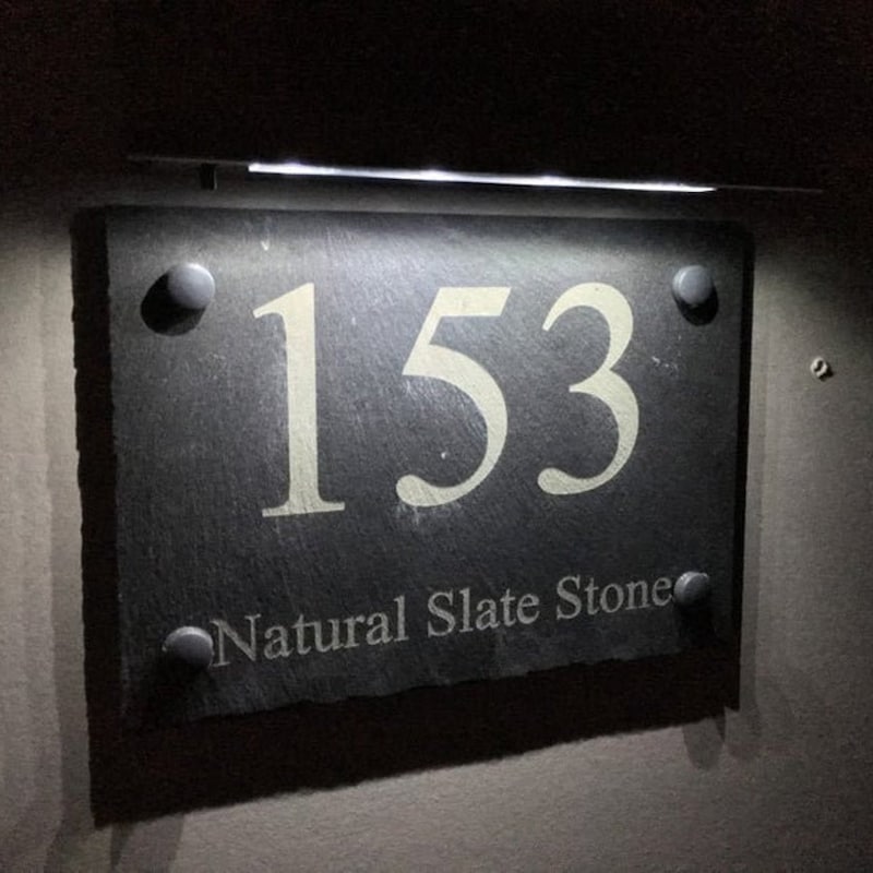 Solar House Number Sign - Etsy