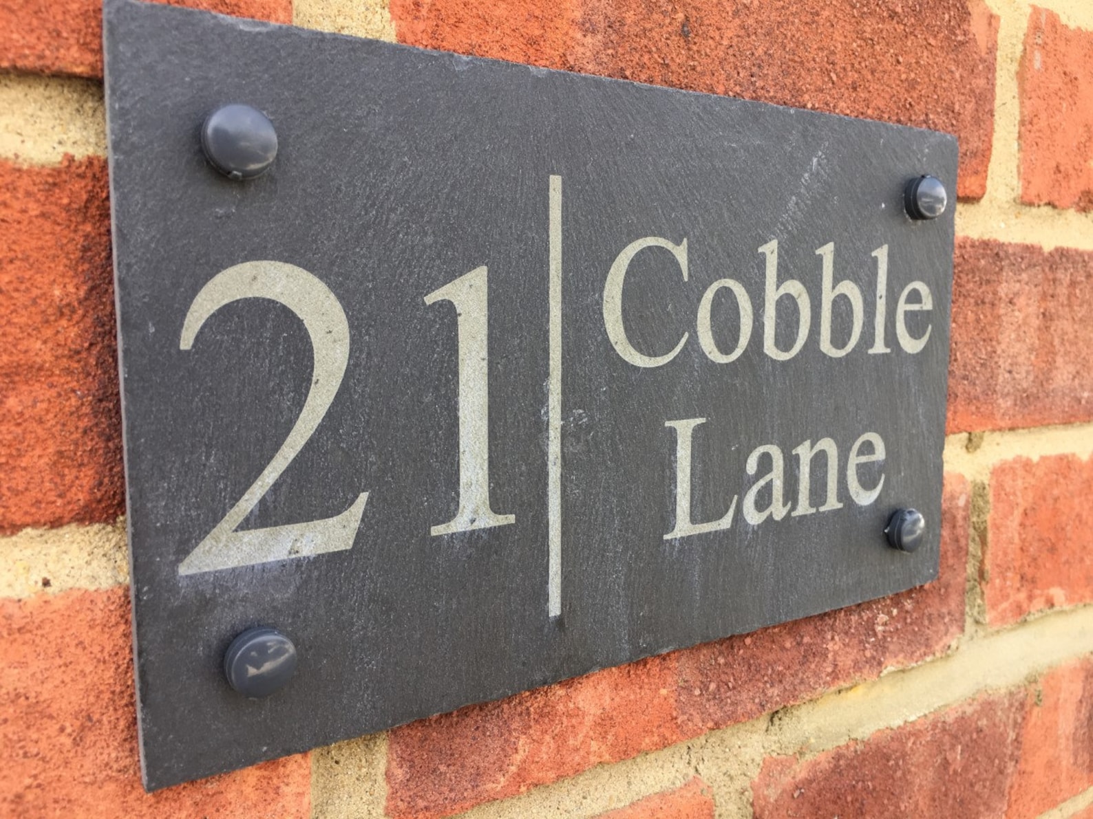 Modern Rustic Slate House Gate Sign Plaque Door Number Personalised ...