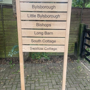 Solid Oak Personalised Ladder Sign - 1/2/3/4/5/6/7/8 Slat Options ...