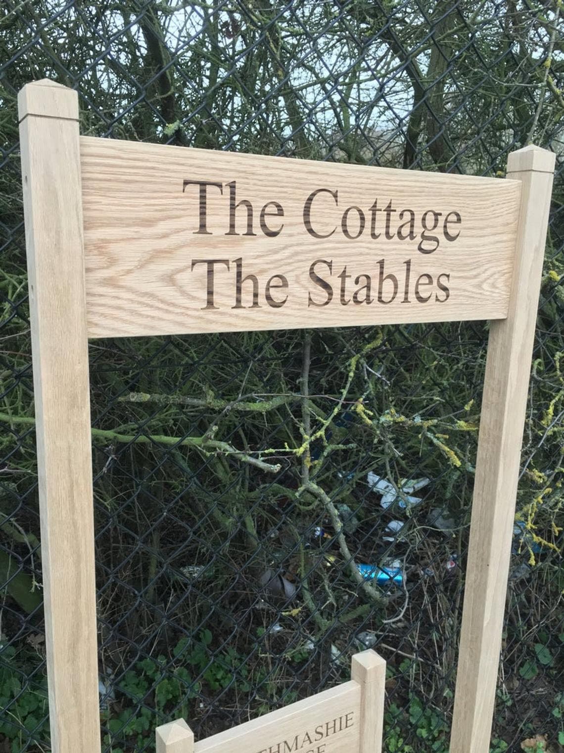 Oak House Sign With Posts Carved Personalised Custom | Etsy UK