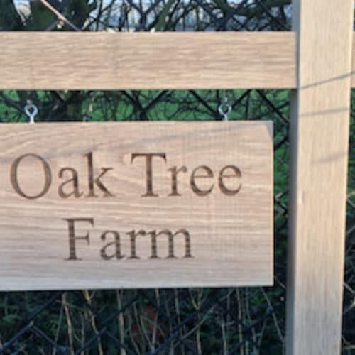 OAK Hanging Sign Personalised Solid Oak Swing Sign Custom Size - Etsy