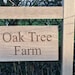 OAK Hanging Sign Personalised Solid Oak Swing Sign Custom Size Hanging ...