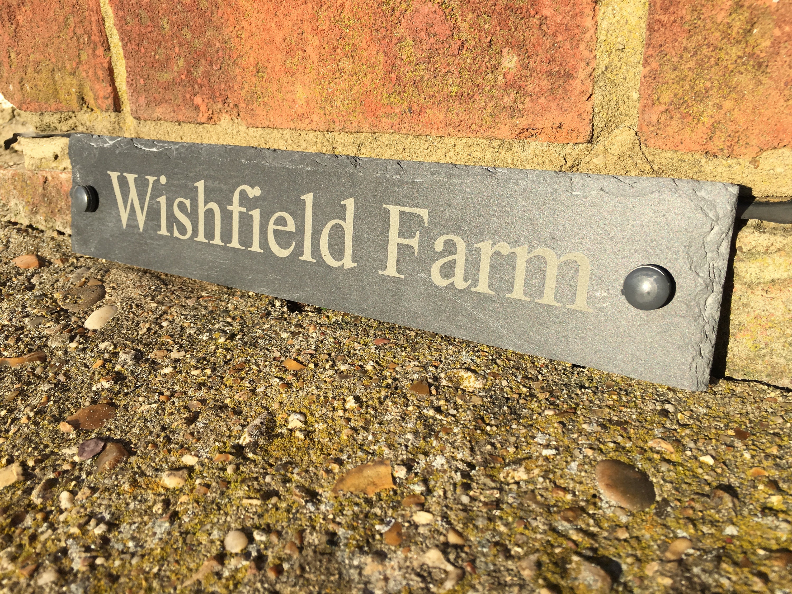 Slate House Sign | Personalised Engraved Door Number Plaque - Etsy