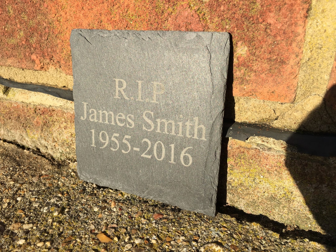 Personalised in Loving Memory Formal Design Slate Marker Garden ...