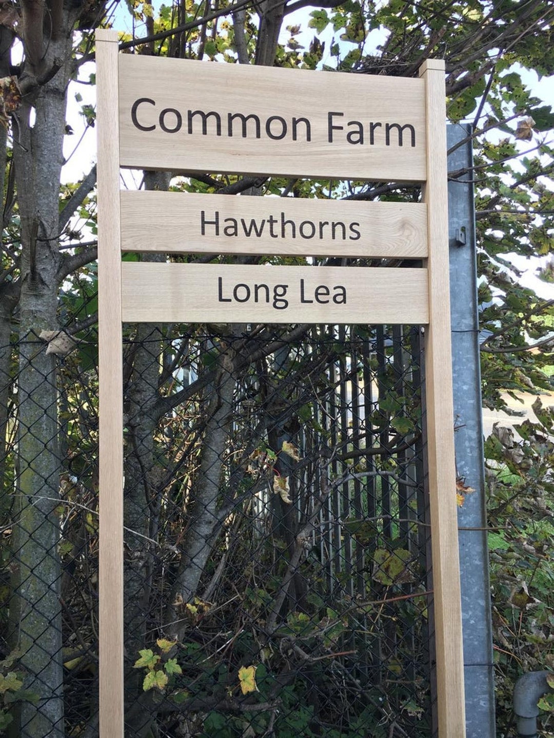 XL Solid Oak Multi Ladder Premium Entrance Sign 7 Foot Custom Engraved ...