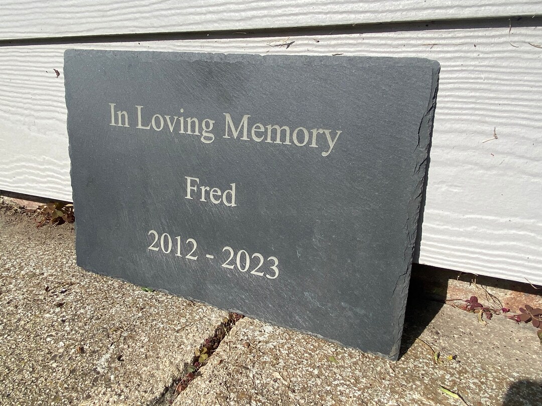 Personalised Memorial Plaque - Engraved Grave Stone Slate Marker ...