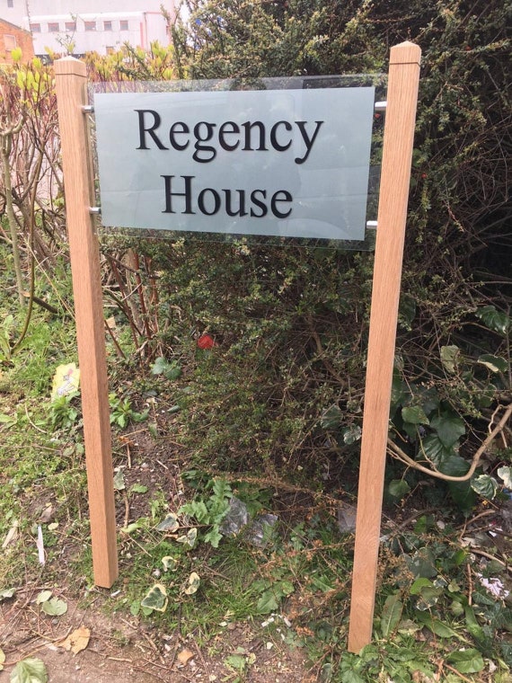 Modern Farm Sign Lane Entrance Large Glass Acrylic and Oak - Etsy UK
